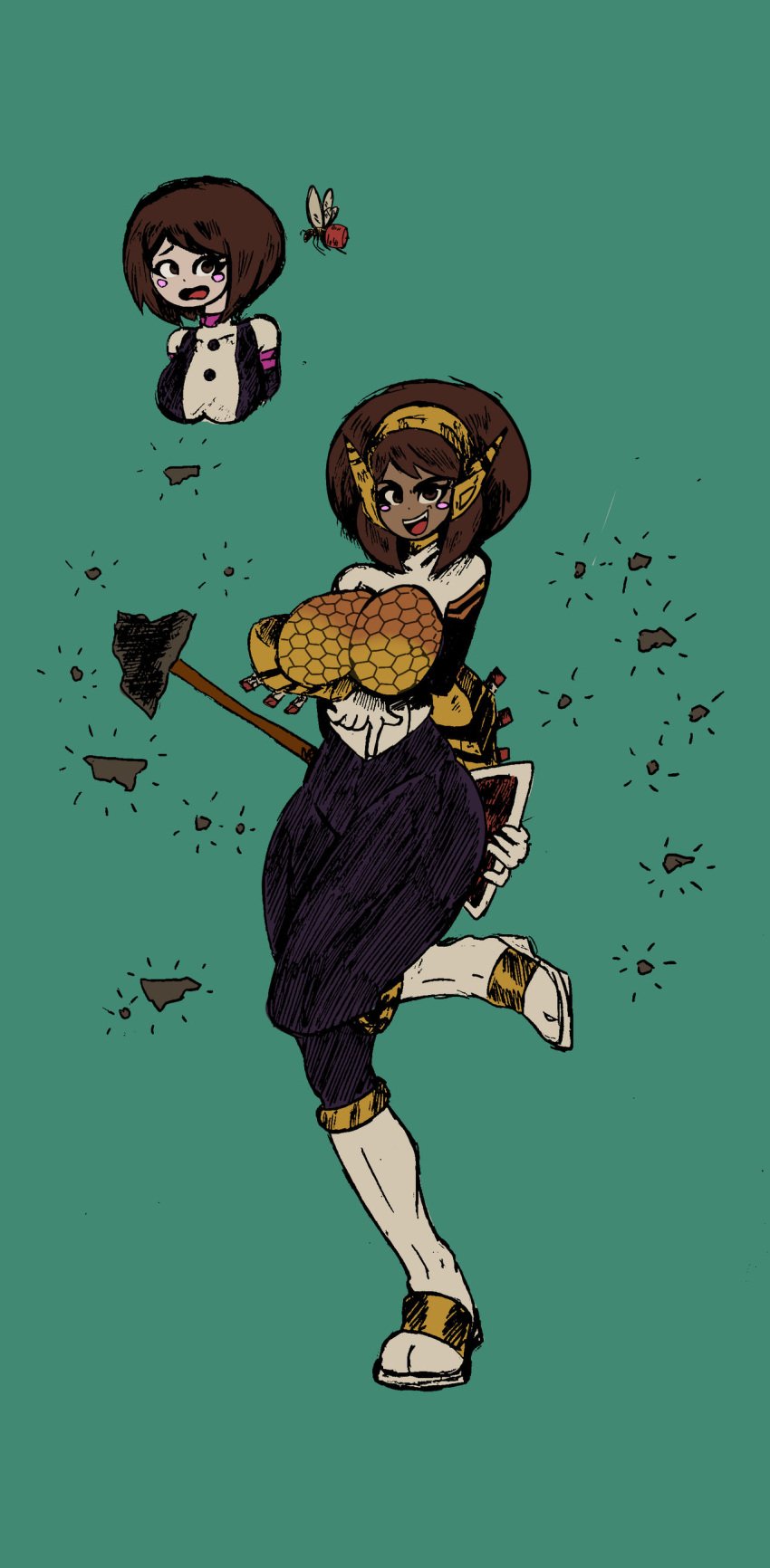 Rule34 Dev Assimilation Bee Girl Female Large Ass Large Breasts